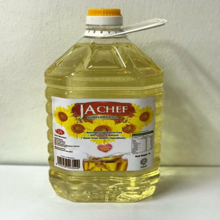 JA CHEF 100% SUNFLOWER OIL (5L) – JA Food Industries